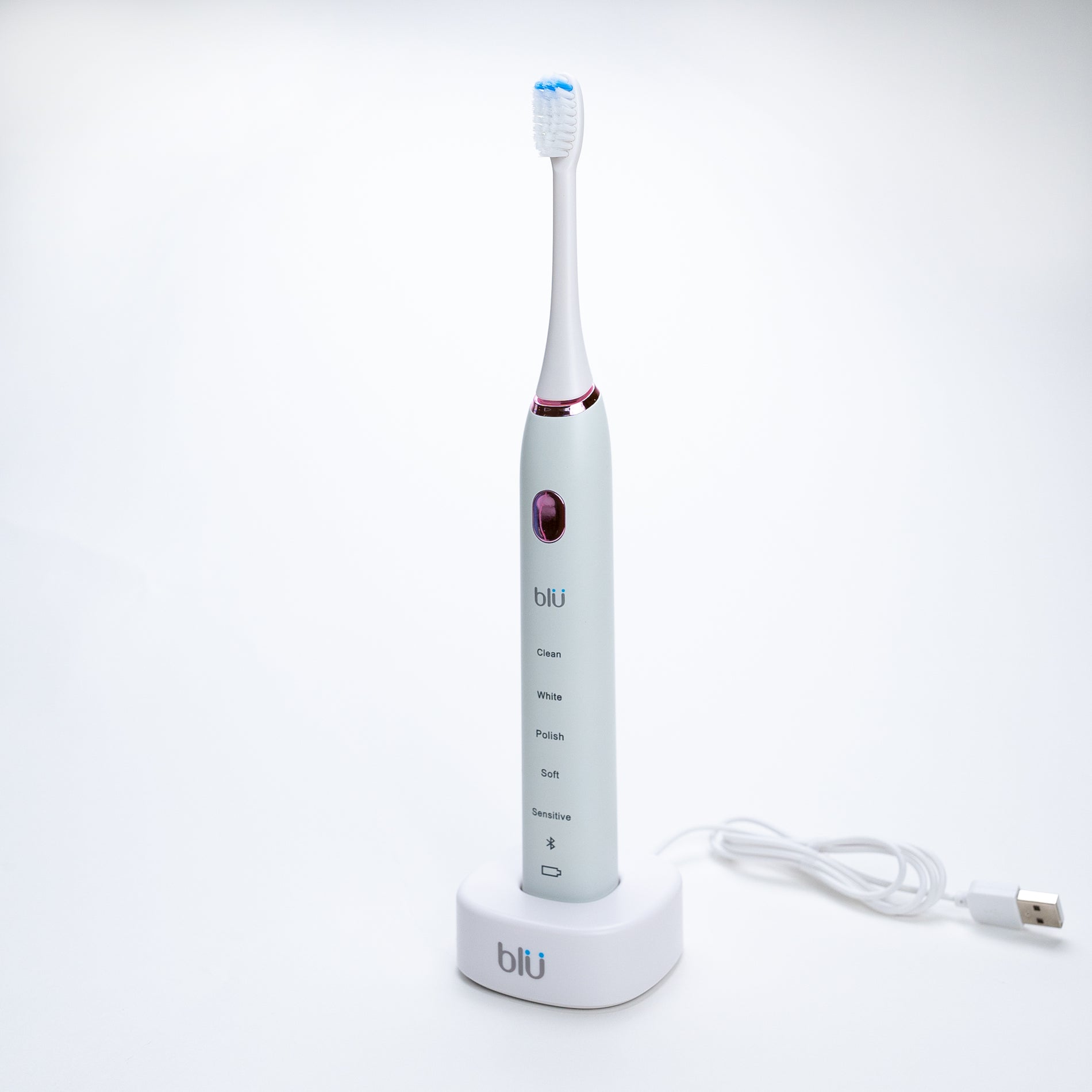 Buy BLU Smart Toothbrush with App Enabled in White Rose - Blu Smart ...