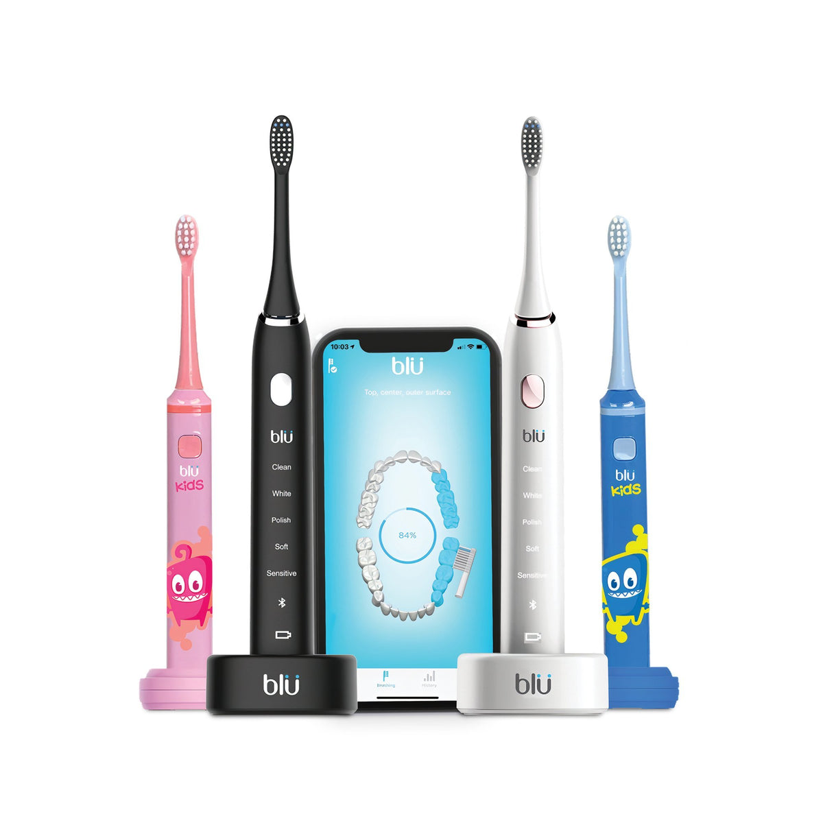 BLÜ Smart Toothbrush & App: Onyx Black Edition - Blu Smart Toothbrush